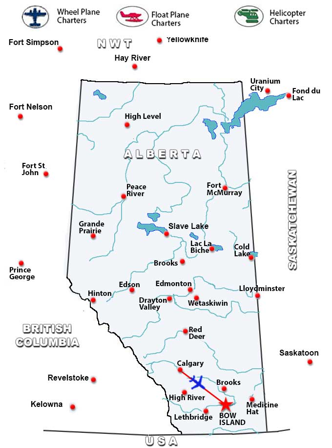 Charter Flights To Bow Island Alberta Charter Flight Network