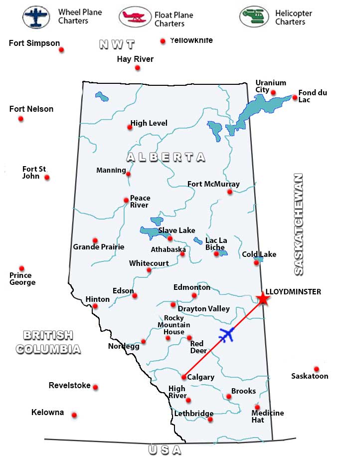 Charter Flights To Lloydminster Alberta Charter Flight Network