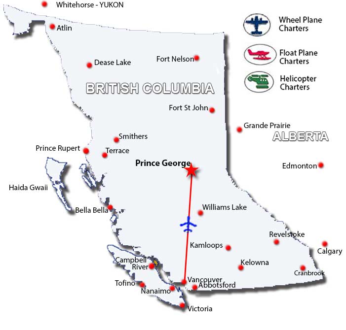 Prince George Charter Flights - 3 Competitive Quotes