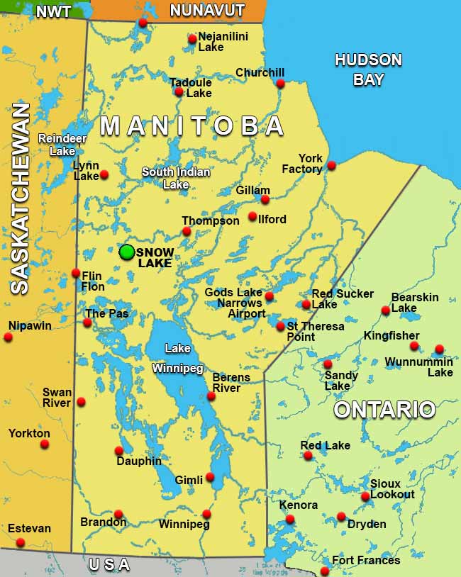 Flights To Snow Lake Manitoba /Charter Flight Network