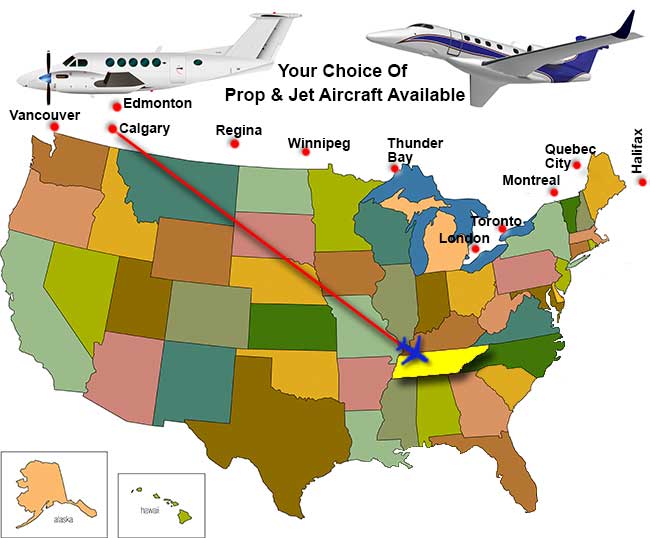 Tennessee Charter Flights / USA Charter Flight Network