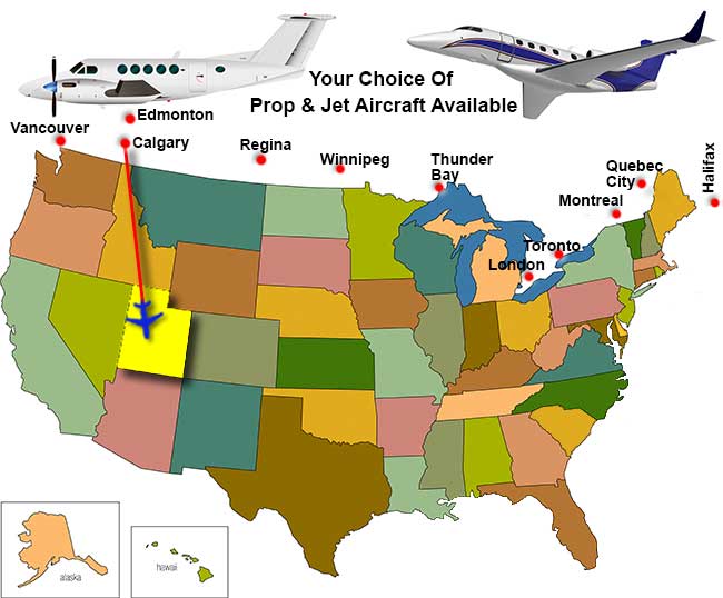 Utah Charter Flights / USA Charter Flight Network