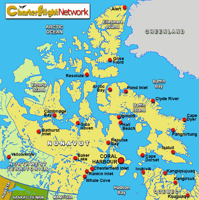 Coral Harbour Nunavut Charter Flights / Nunavut Charter Flight Network