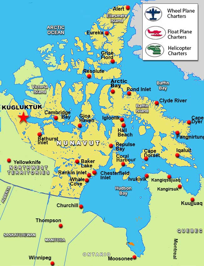 Charter Flights To Kugluktuk Nunavut