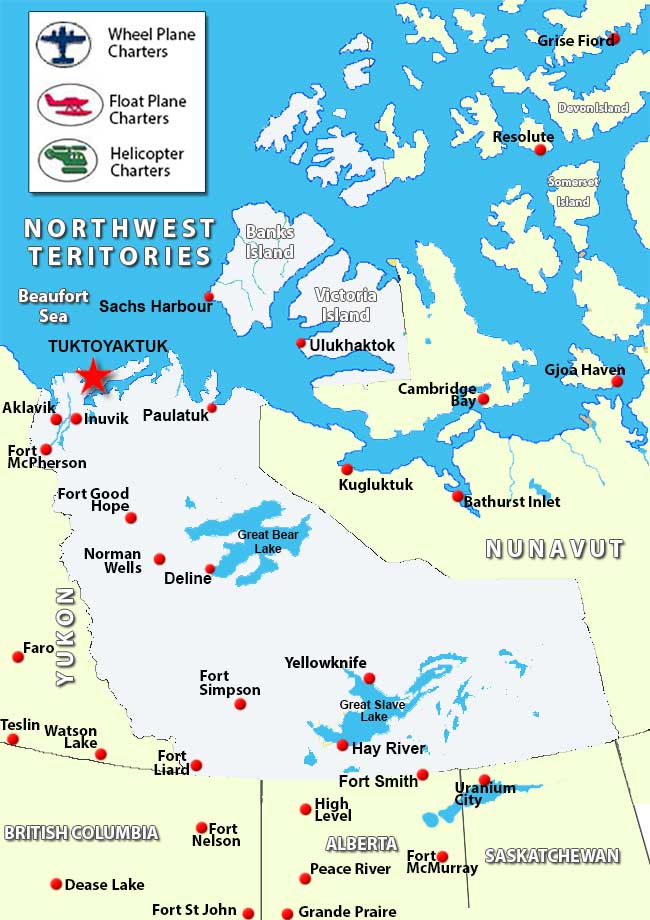 Charter Flights To Tuktoyaktuk Northwest Territories /Charter Flight ...