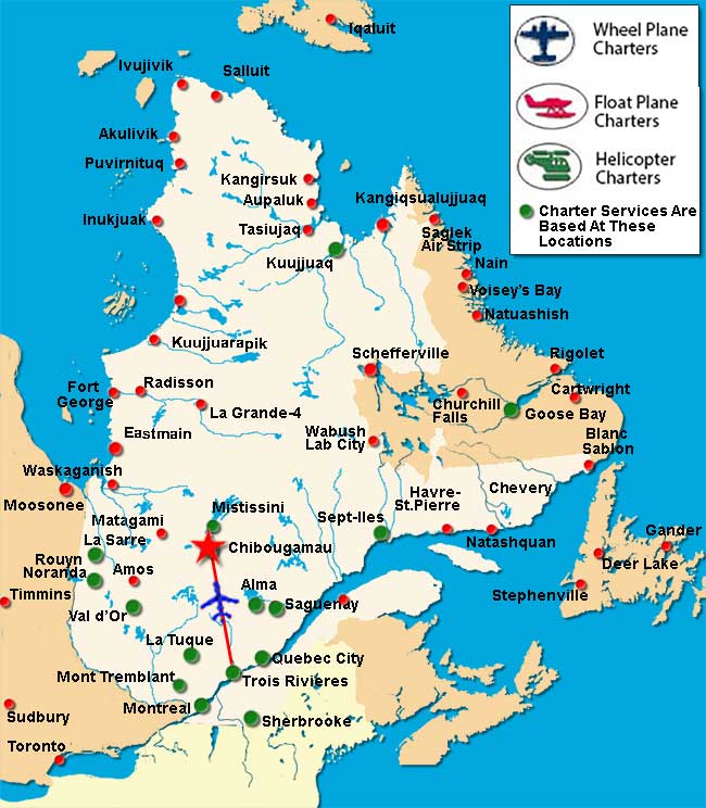 Chibougamau Charter Flights - 3 Competitive Quotes