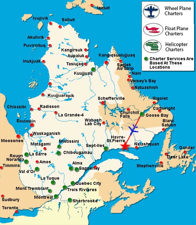 Havre-Saint-Pierre Charter Flights - 3 Competitive Quotes