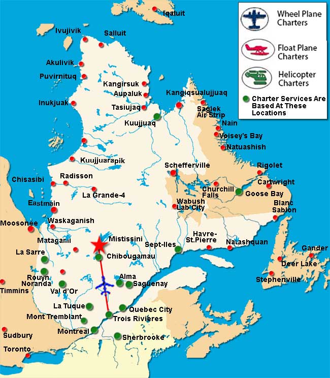 Charter Flights To Mistissini Quebec /Charter Flight Network