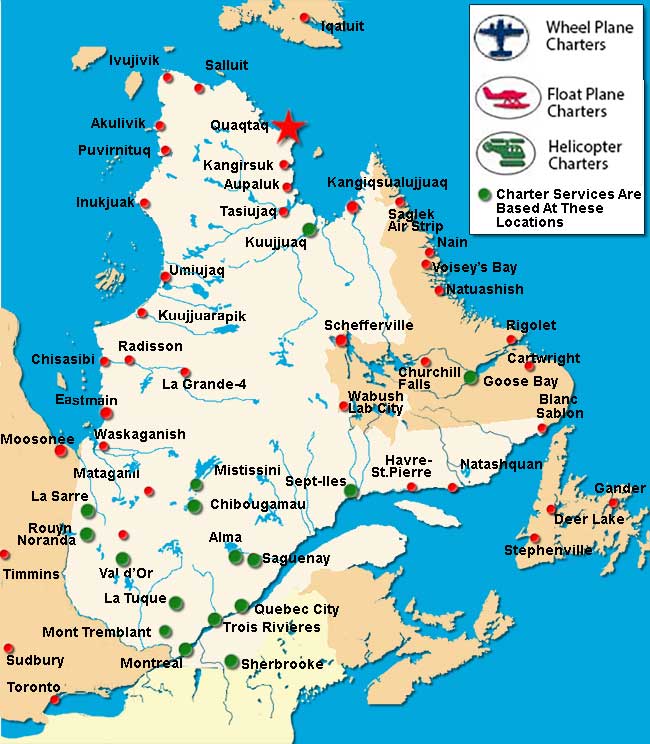 Charter Flights To Quaqtaq Quebec